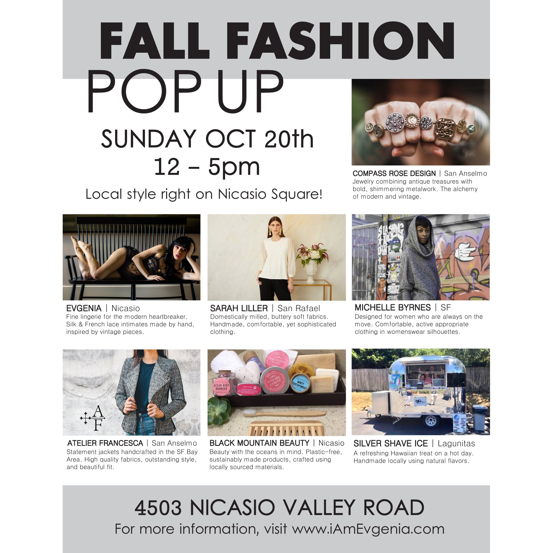 Fall Fashion Pop Up with Evgenia Lingerie – Compass Rose Design