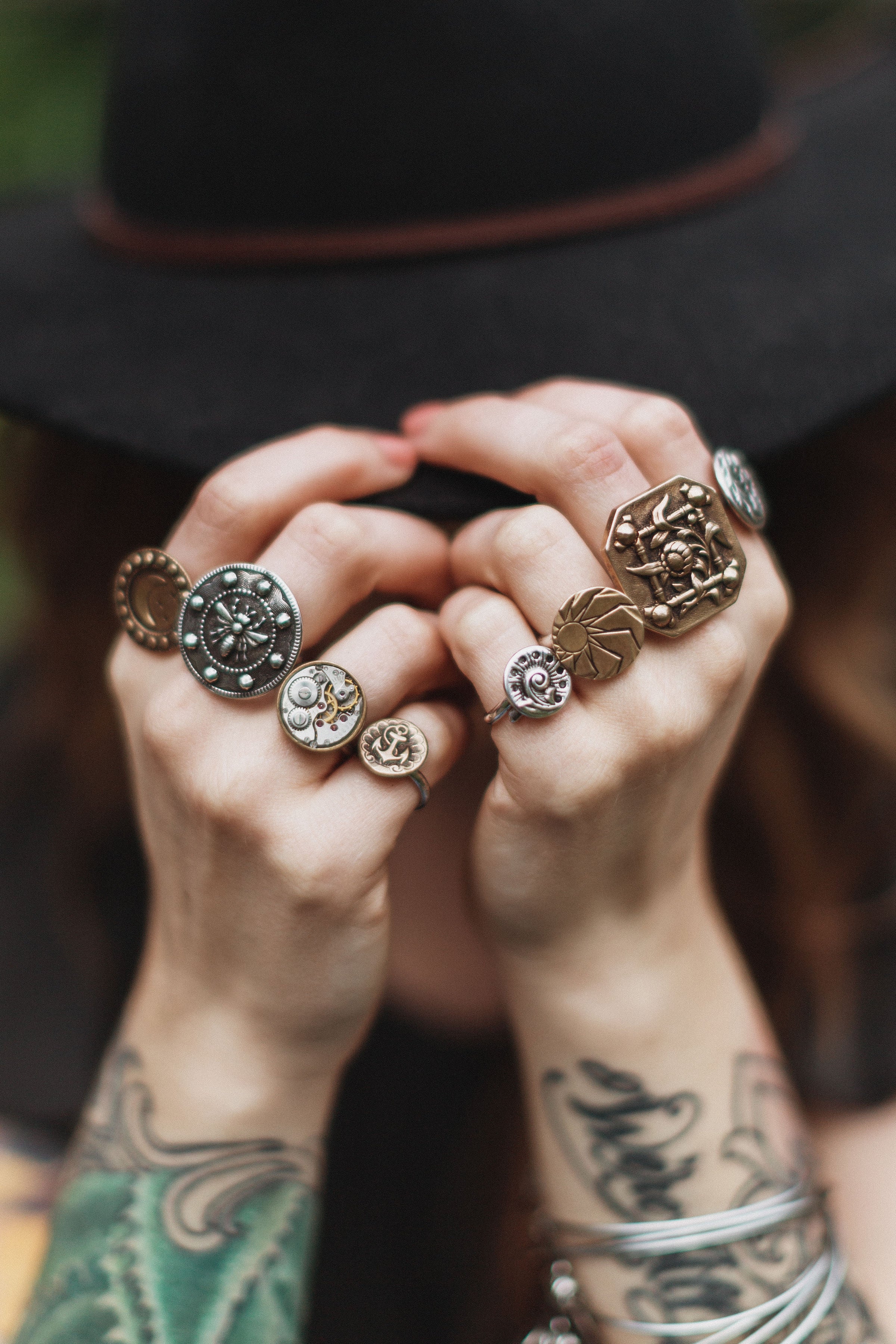 RIVETED: Rings – Compass Rose Design
