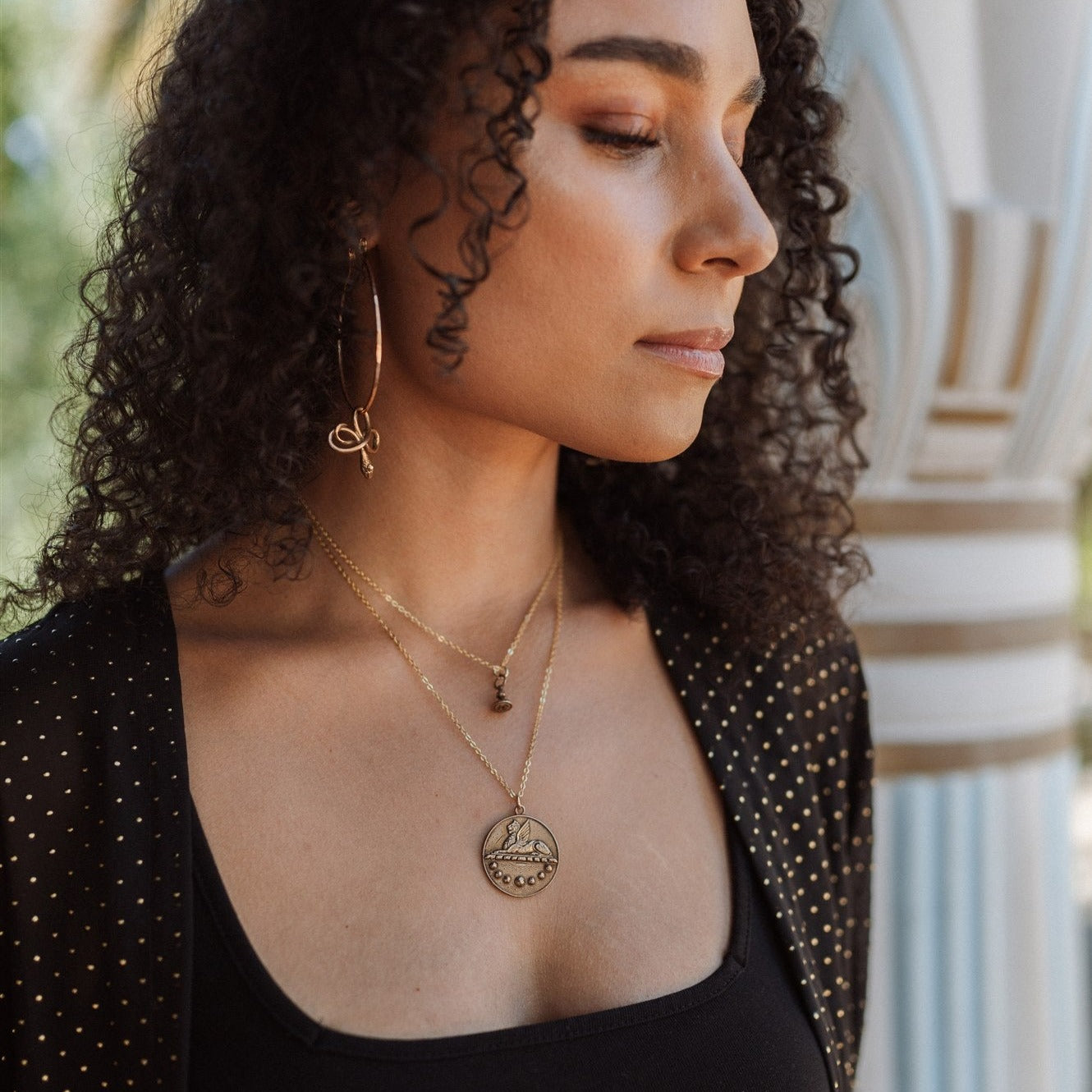 French DOVE Wax Seal Necklace - Silver – Compass Rose Design