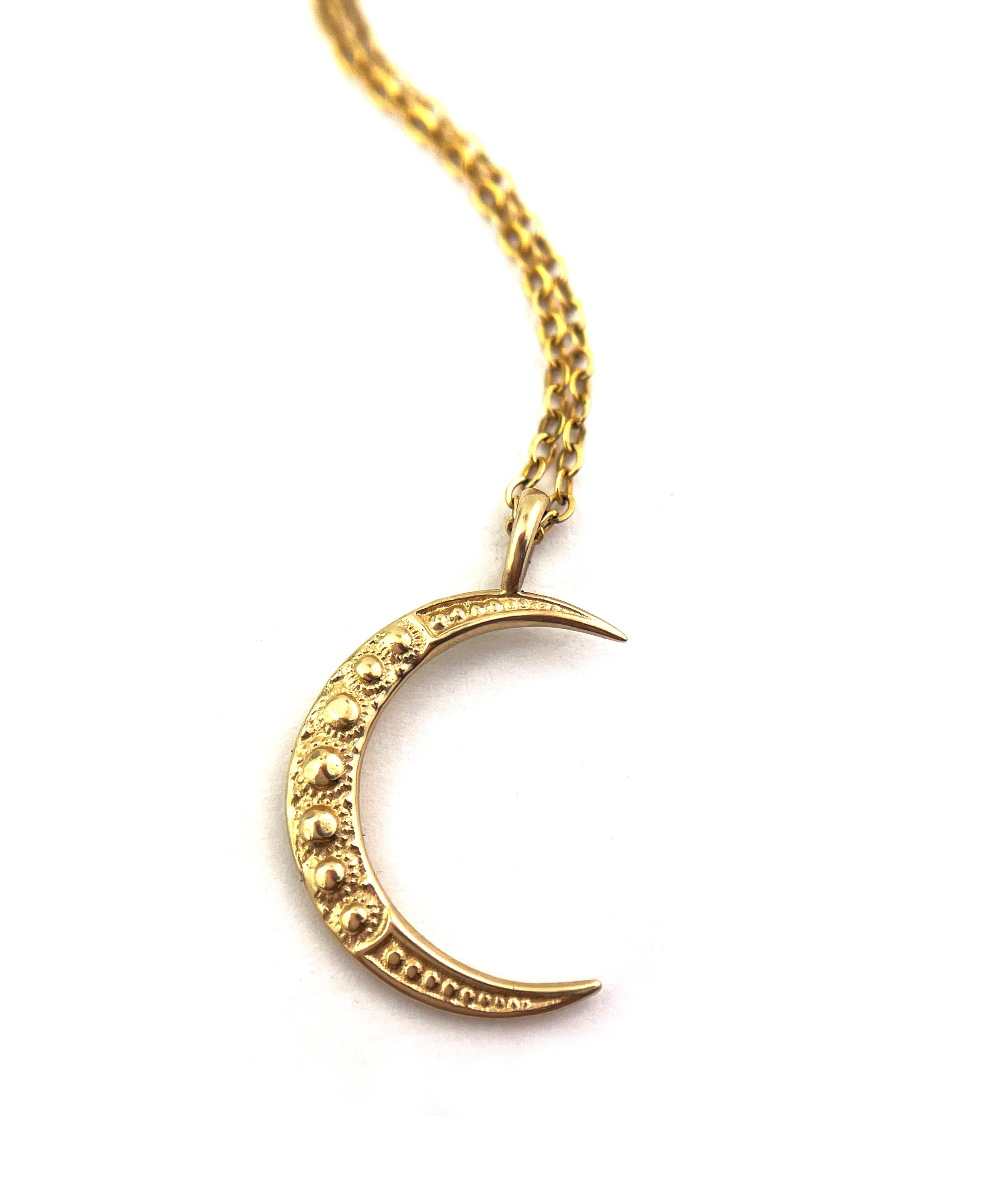 Midi CRESCENT MOON Necklace - Gold – Compass Rose Design