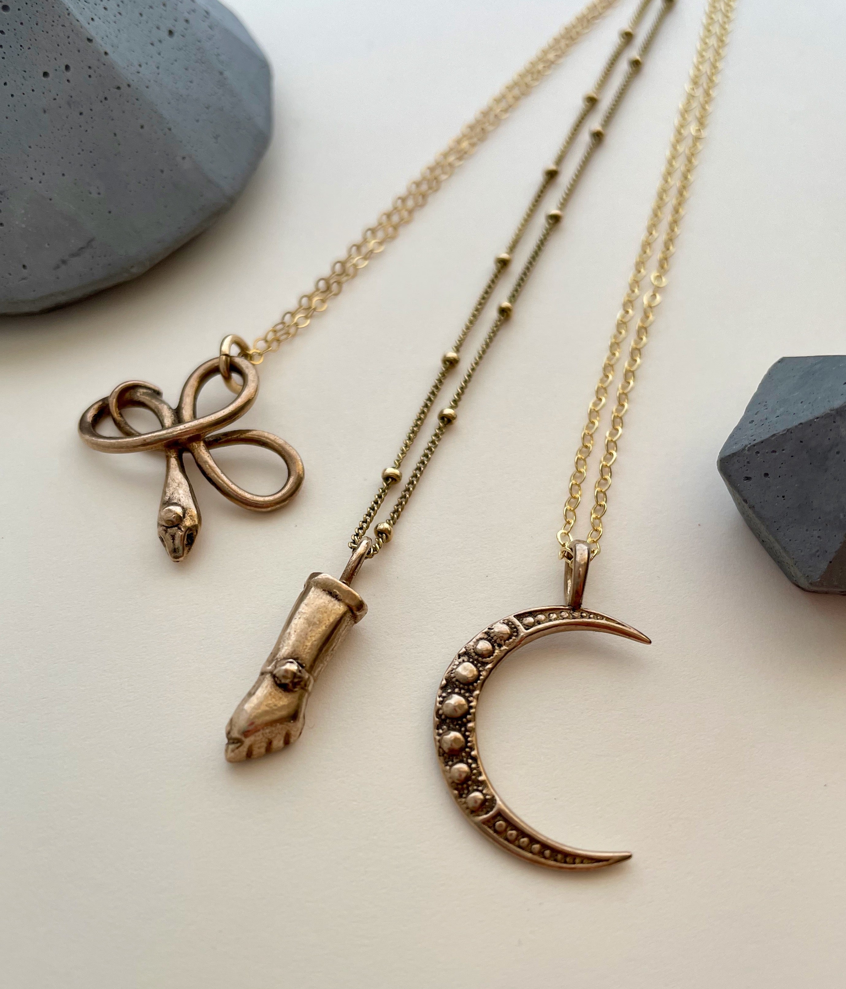 Serpent Necklace - Bronze – Compass Rose Design