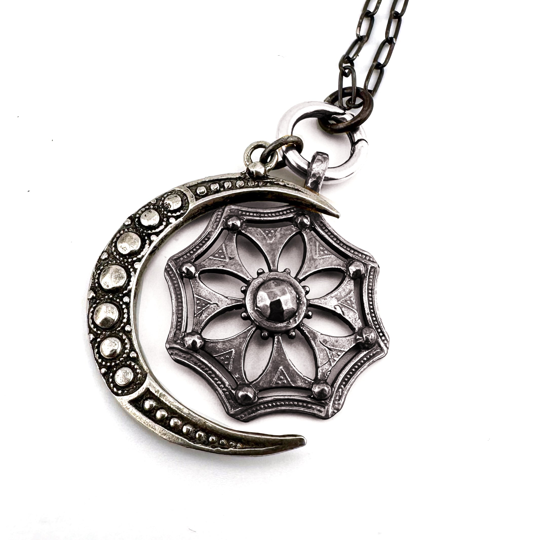 LUCID MOON Necklace Set - Silver – Compass Rose Design