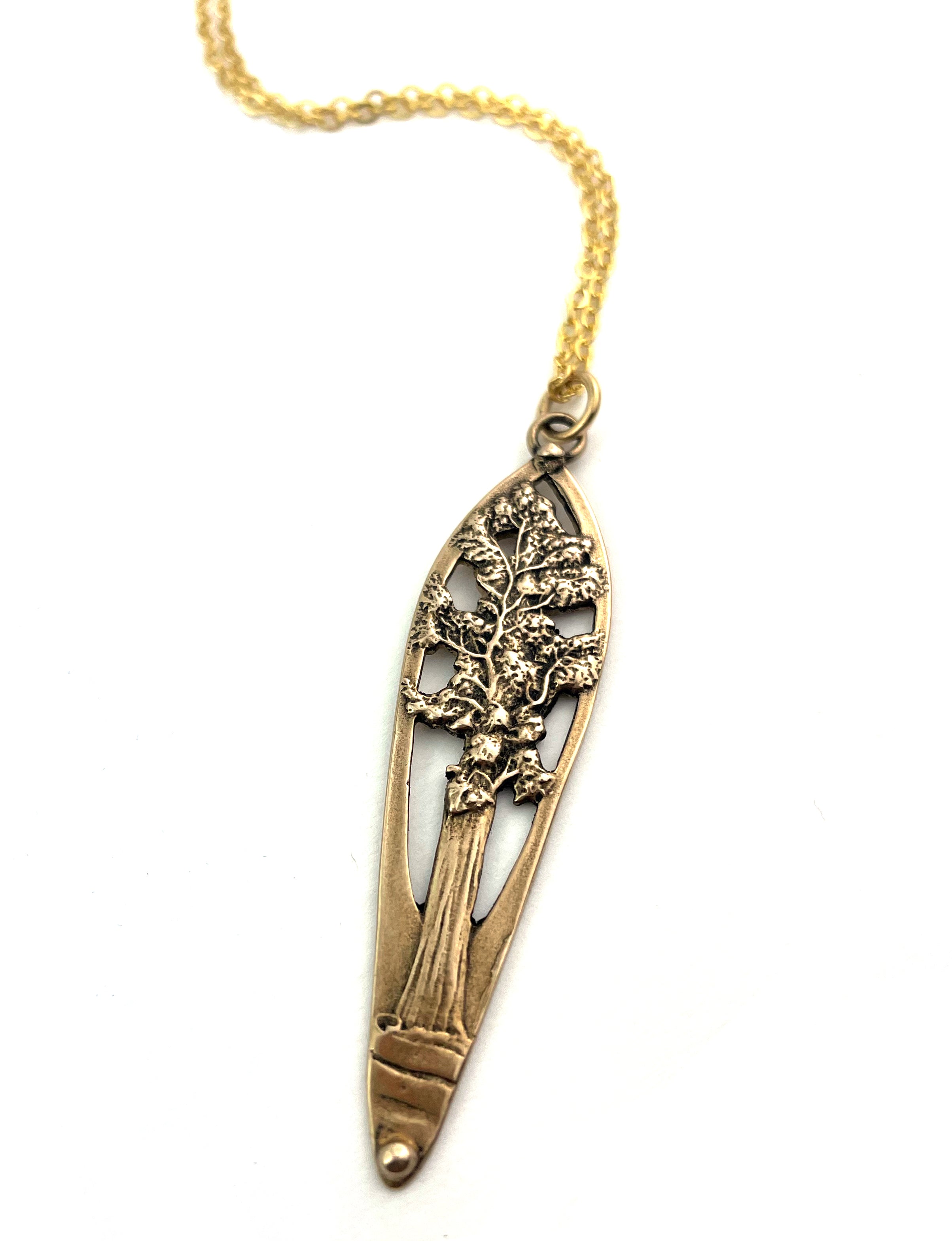 REDWOOD TREE Necklace - Bronze – Compass Rose Design