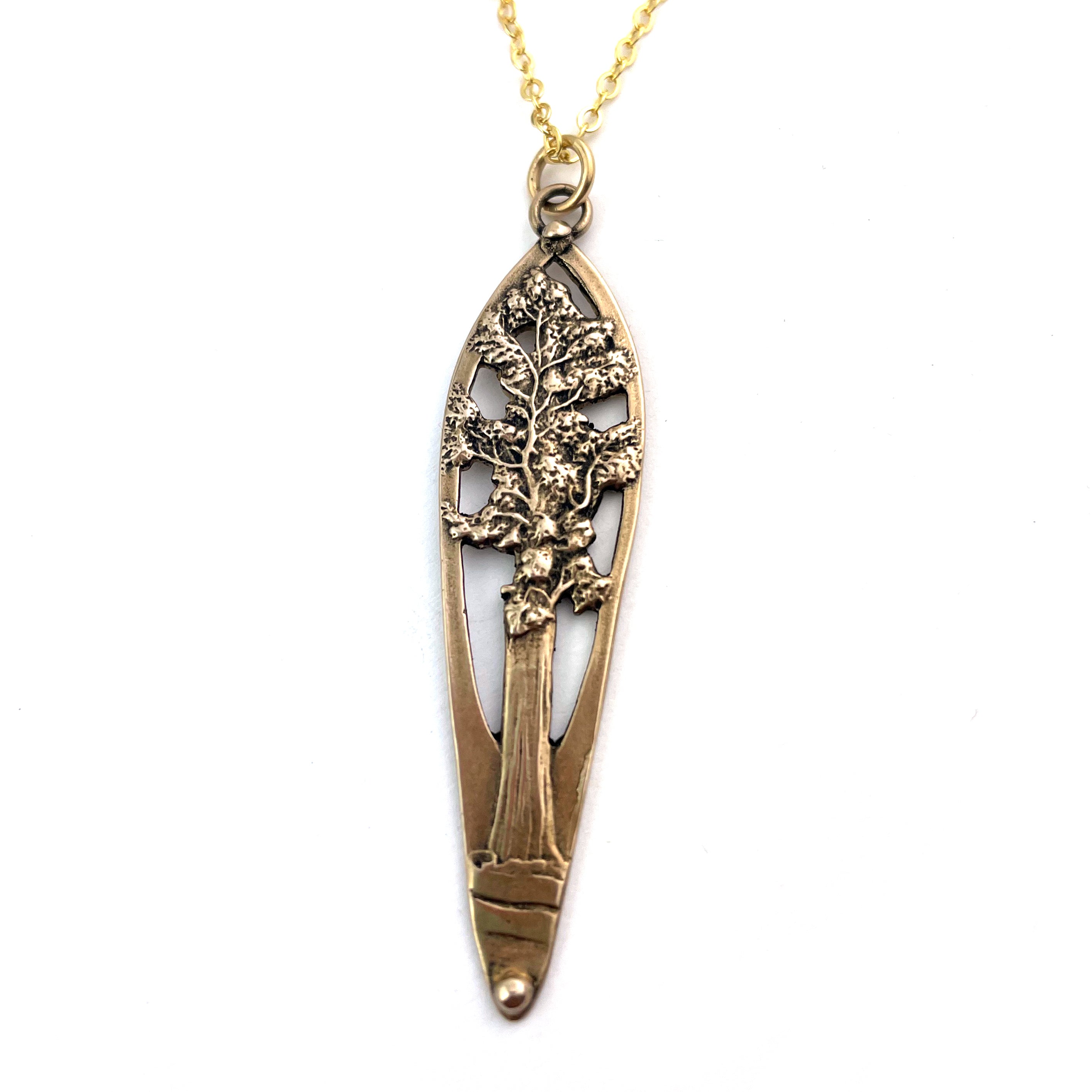 REDWOOD TREE Necklace - Bronze – Compass Rose Design
