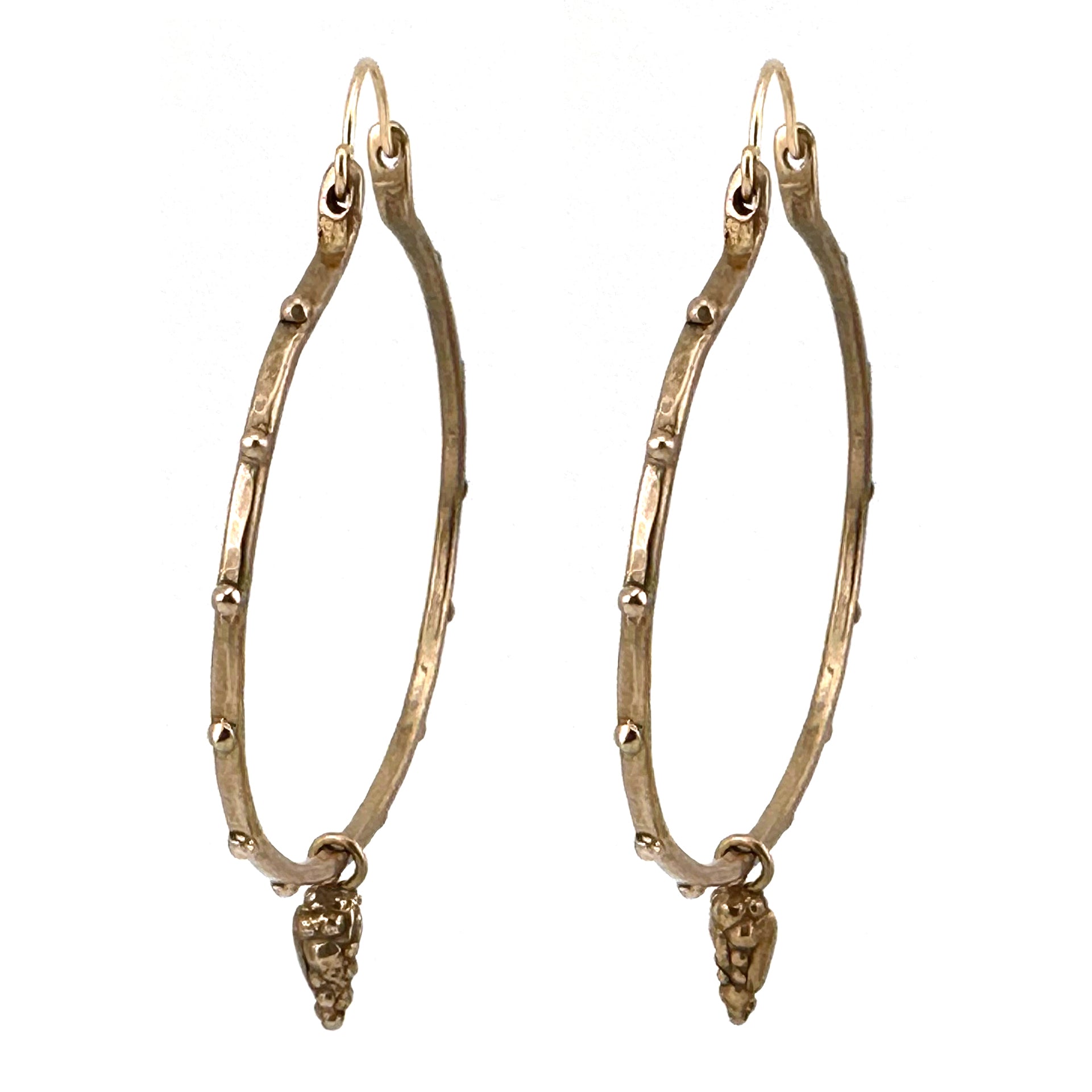 PENDULUM Riveted Statement Hoops - Bronze – Compass Rose Design