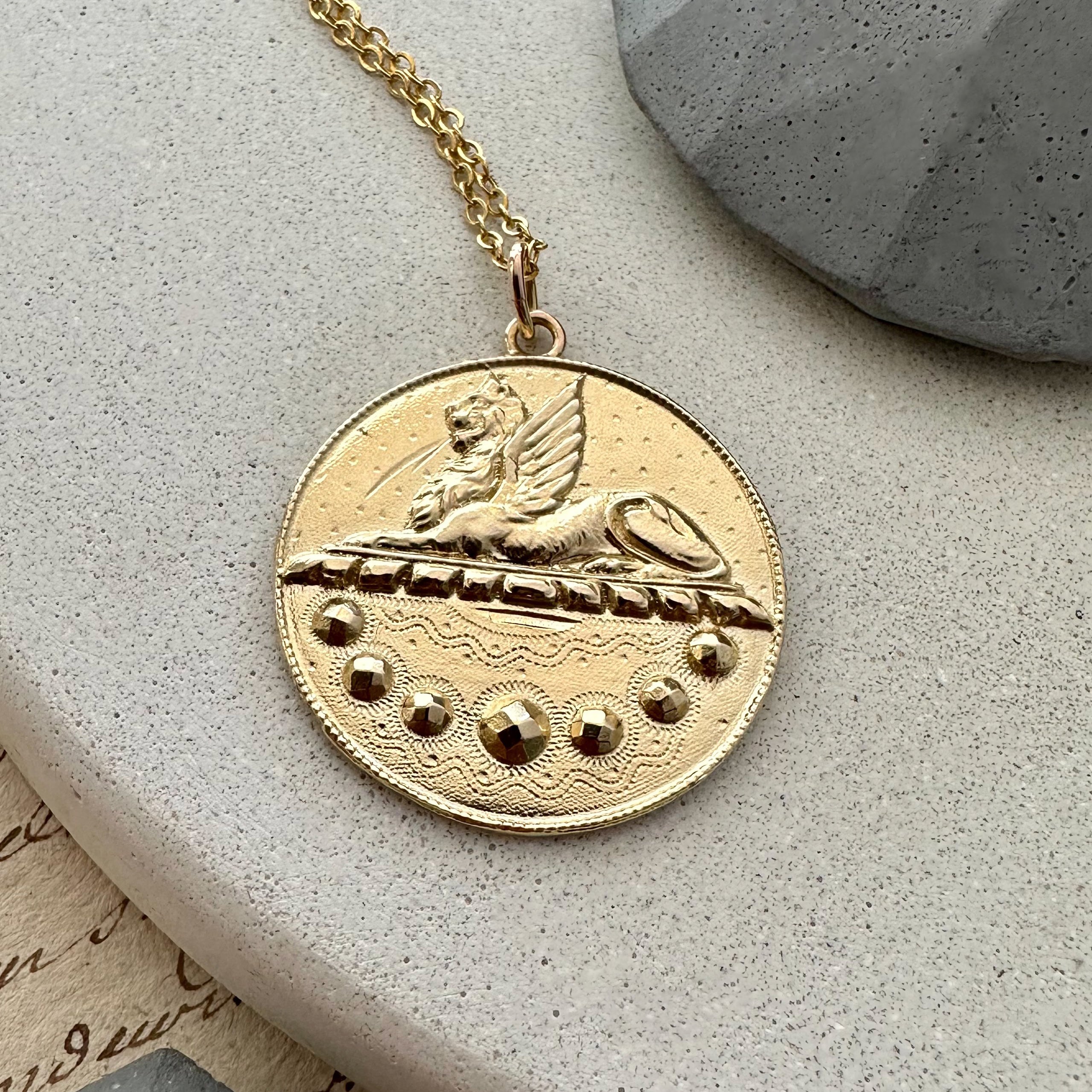 Large MYTHIC Necklace - Gold – Compass Rose Design