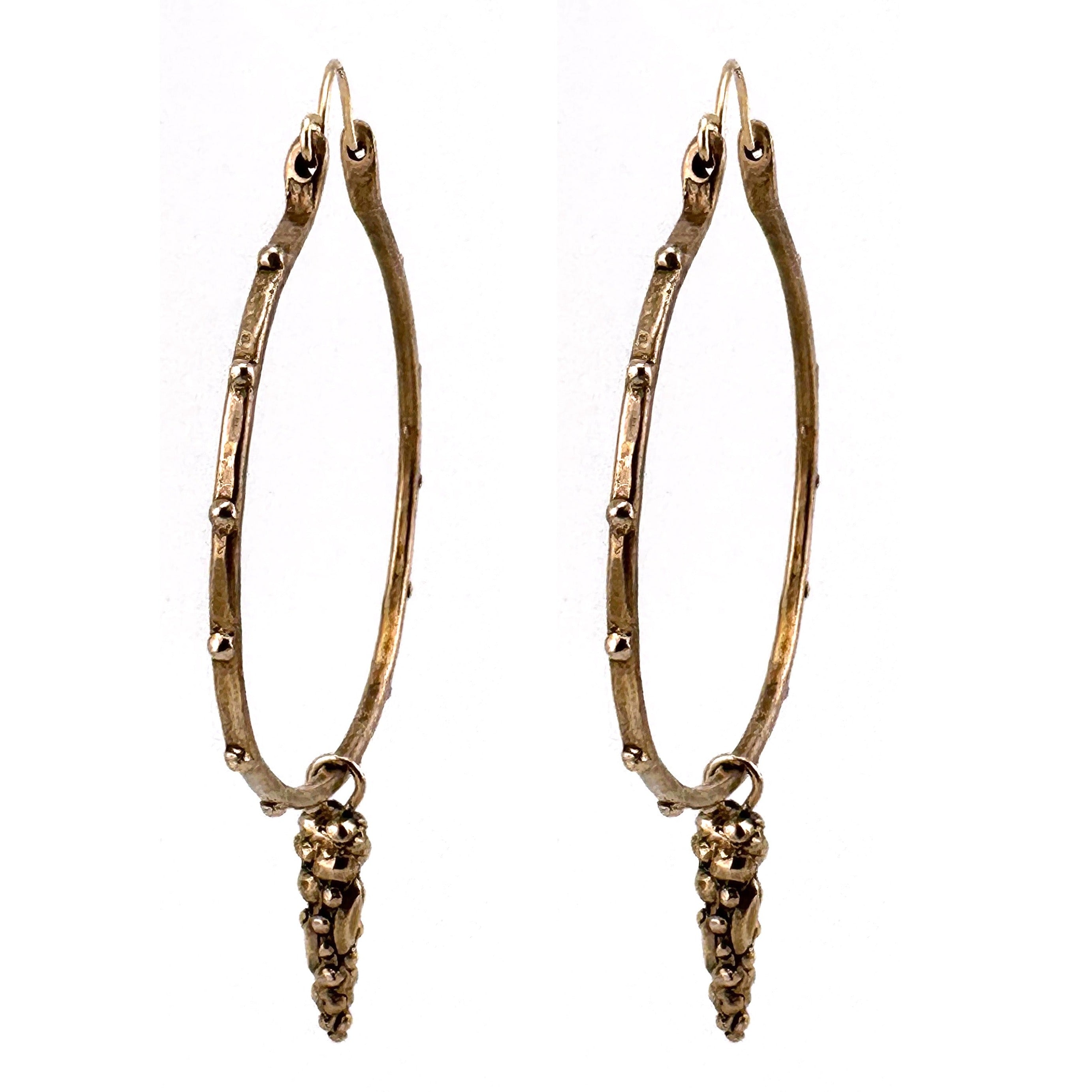 PENDULUM Riveted Statement Hoops - Bronze – Compass Rose Design