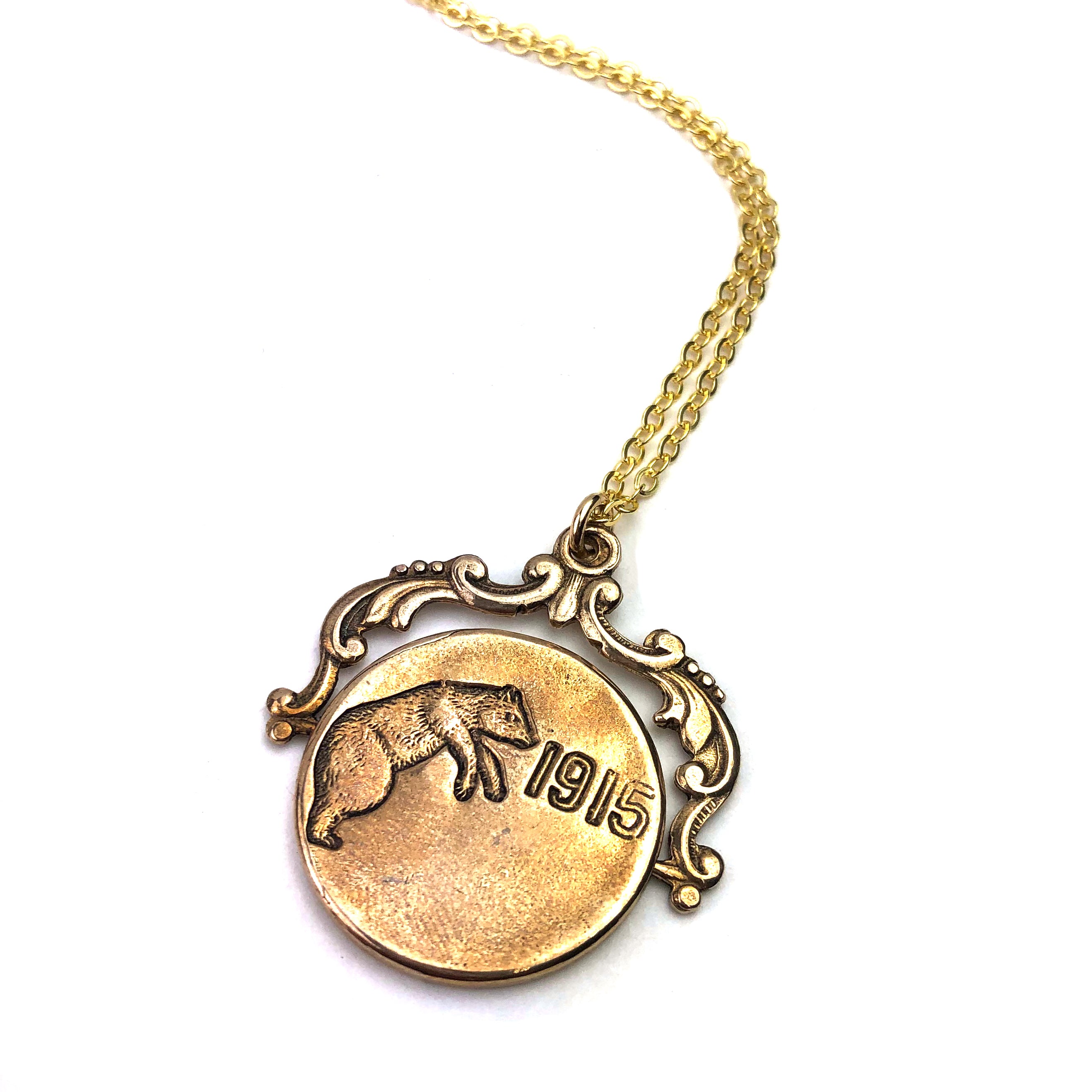 1915 San Francisco Grizzly Bear Spinner – Compass Rose Design