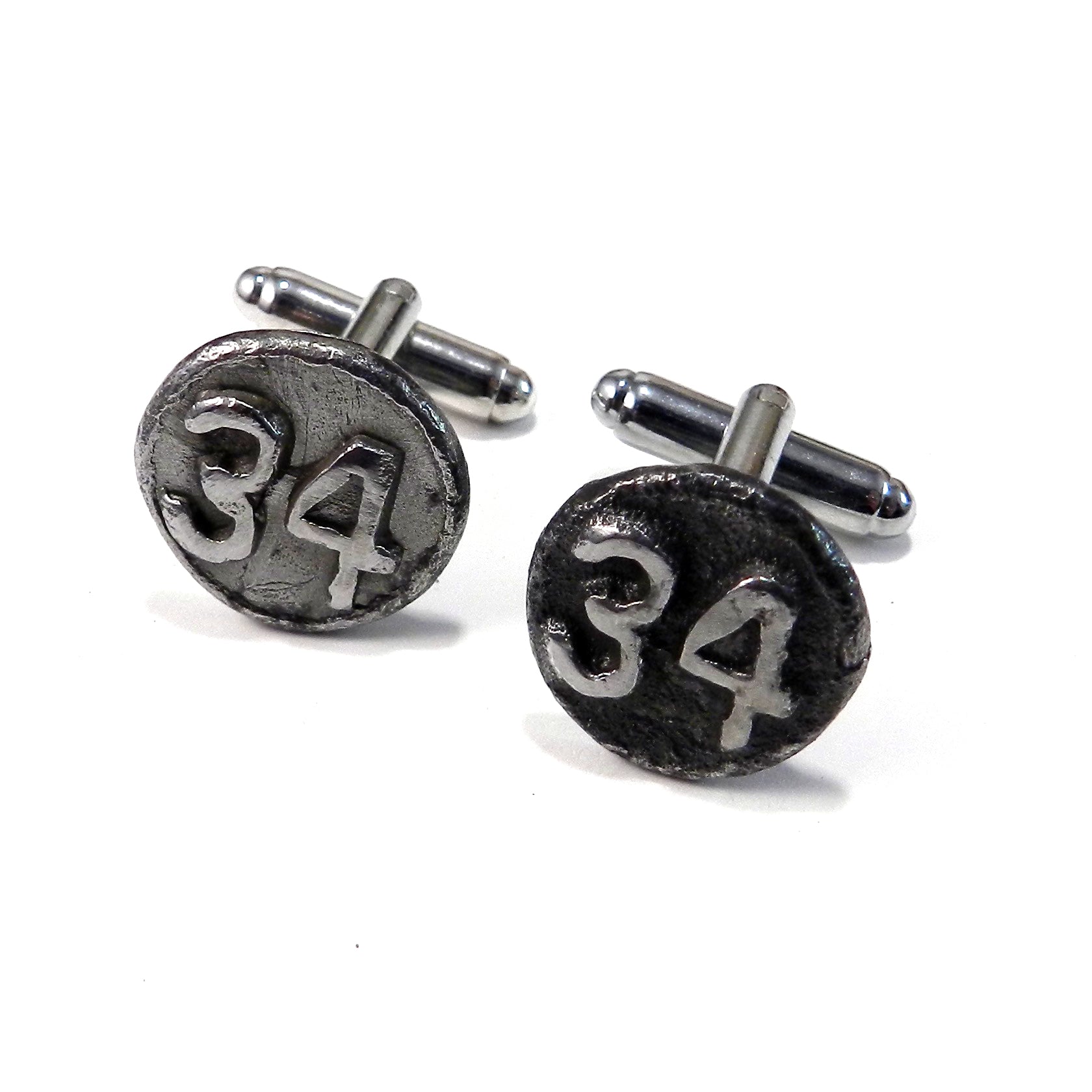 1934 Railroad Date Nail Cufflinks – Compass Rose Design