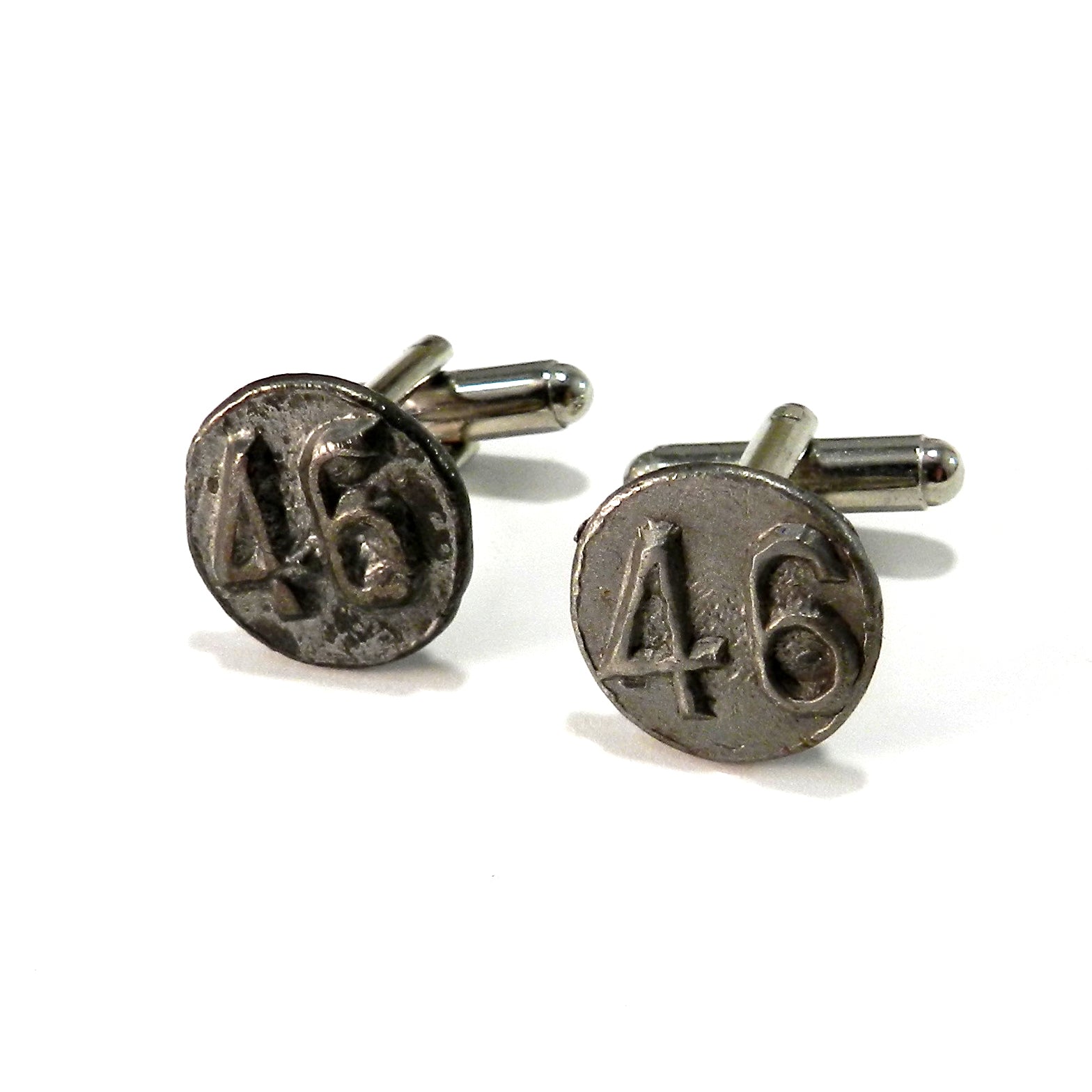Railroad Date Nail Cufflinks – Compass Rose Design