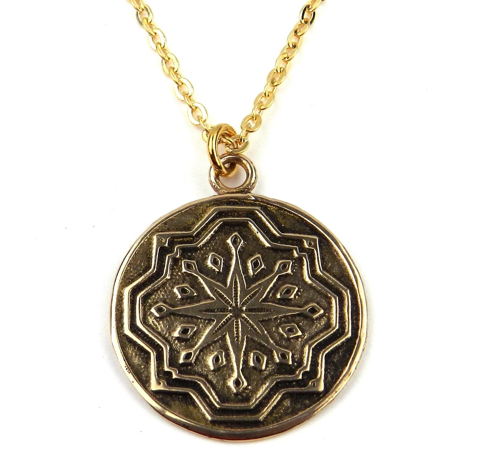 COMPASS ROSE STAR Necklace - Bronze – Compass Rose Design