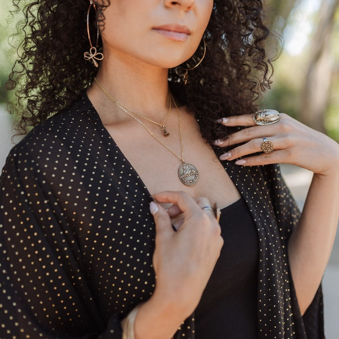 Large MYTHIC Necklace - Bronze – Compass Rose Design