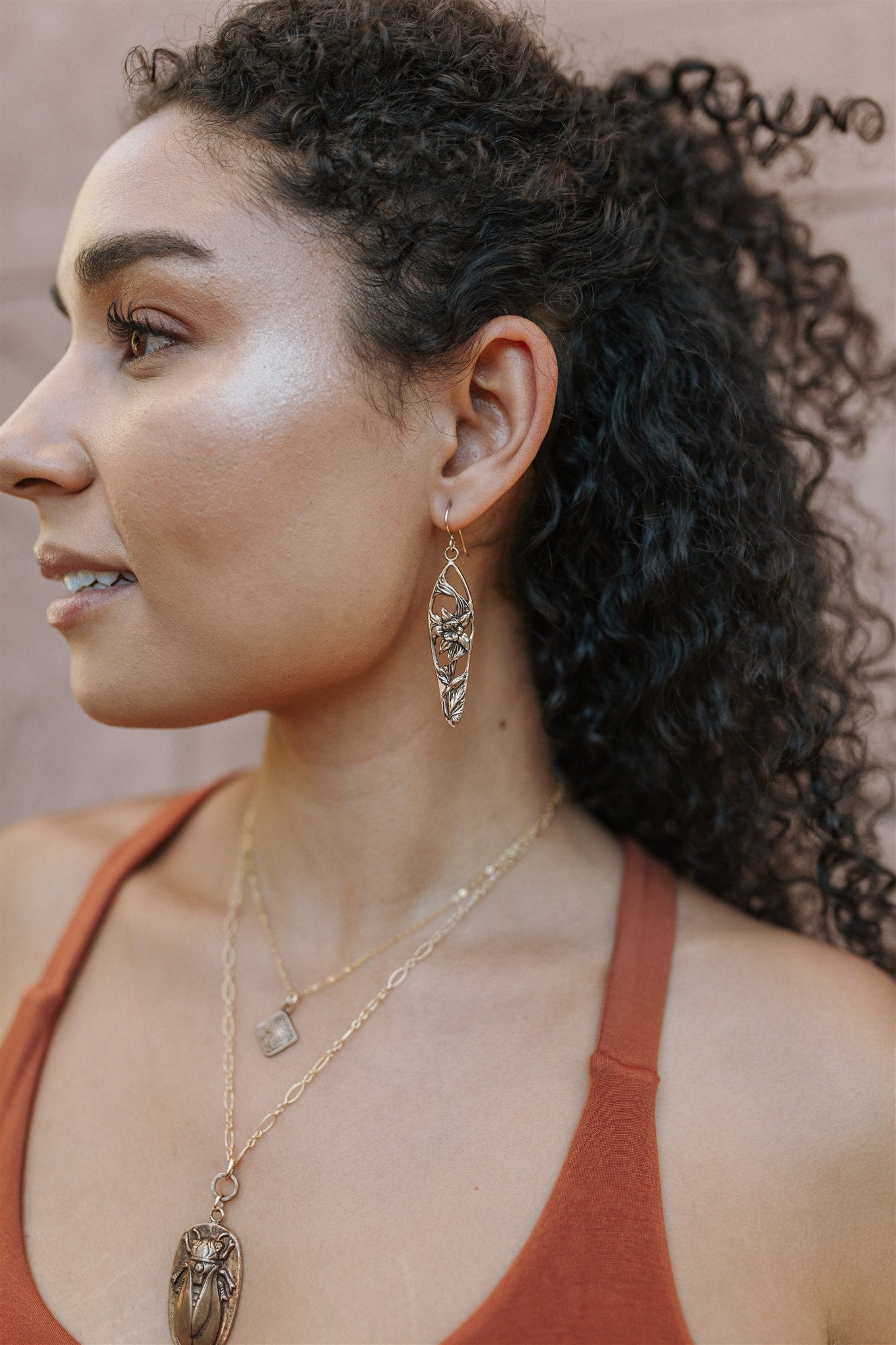 CALIFORNIA POPPY Earrings - Silver – Compass Rose Design