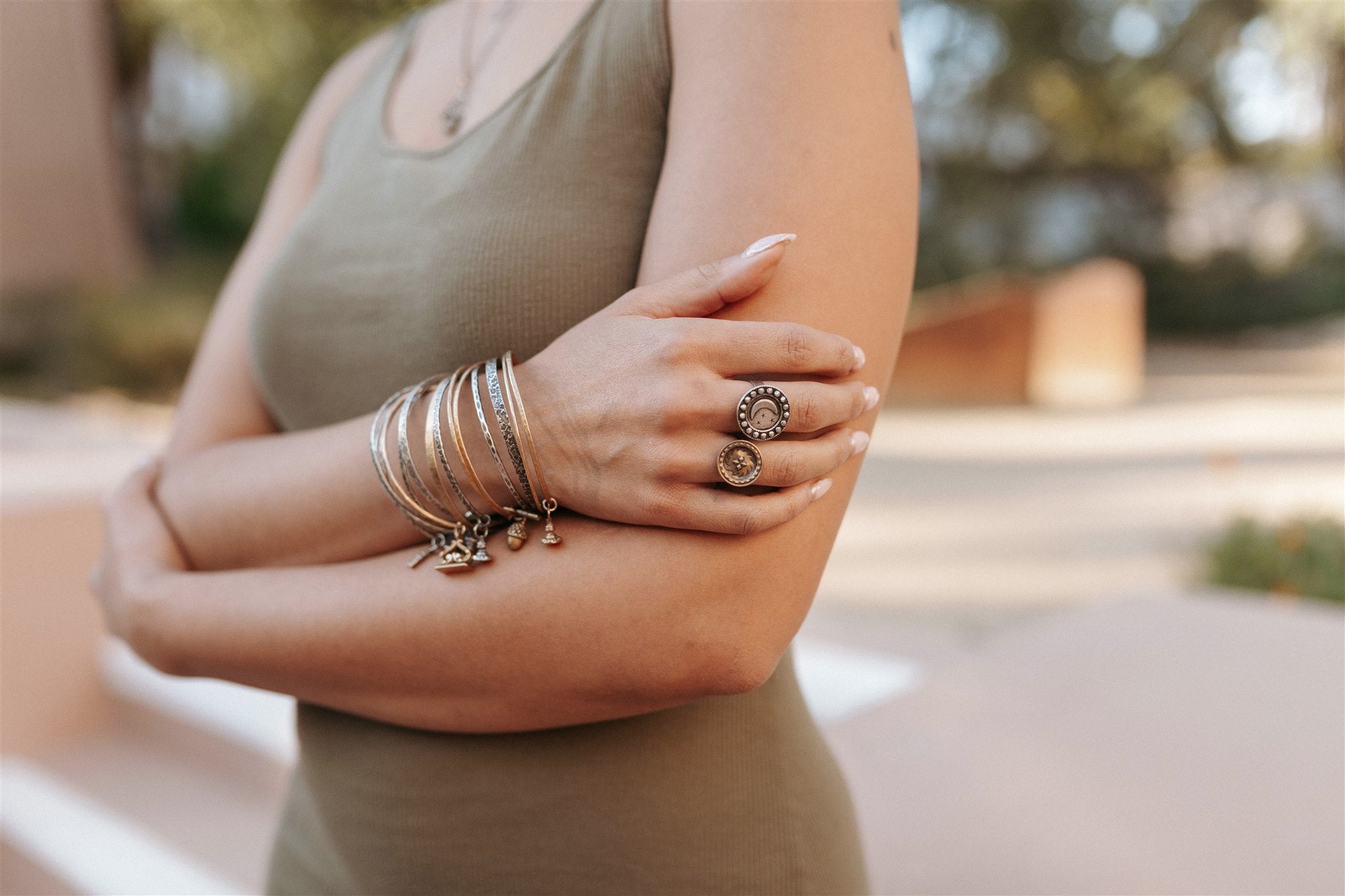 FOUR SEASONS Bracelet - Silver – Compass Rose Design