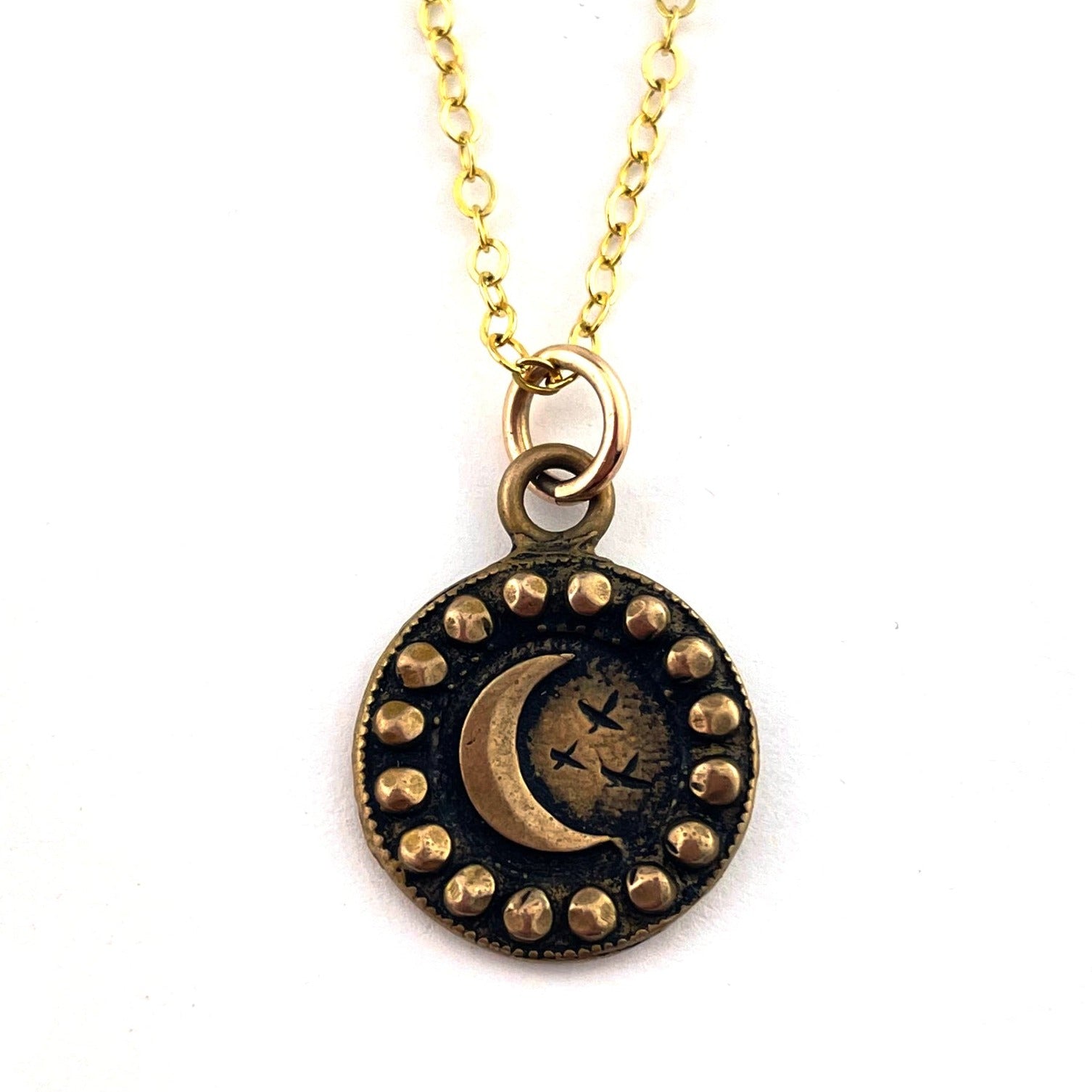 DAUGHTER MOON Necklace - Bronze – Compass Rose Design