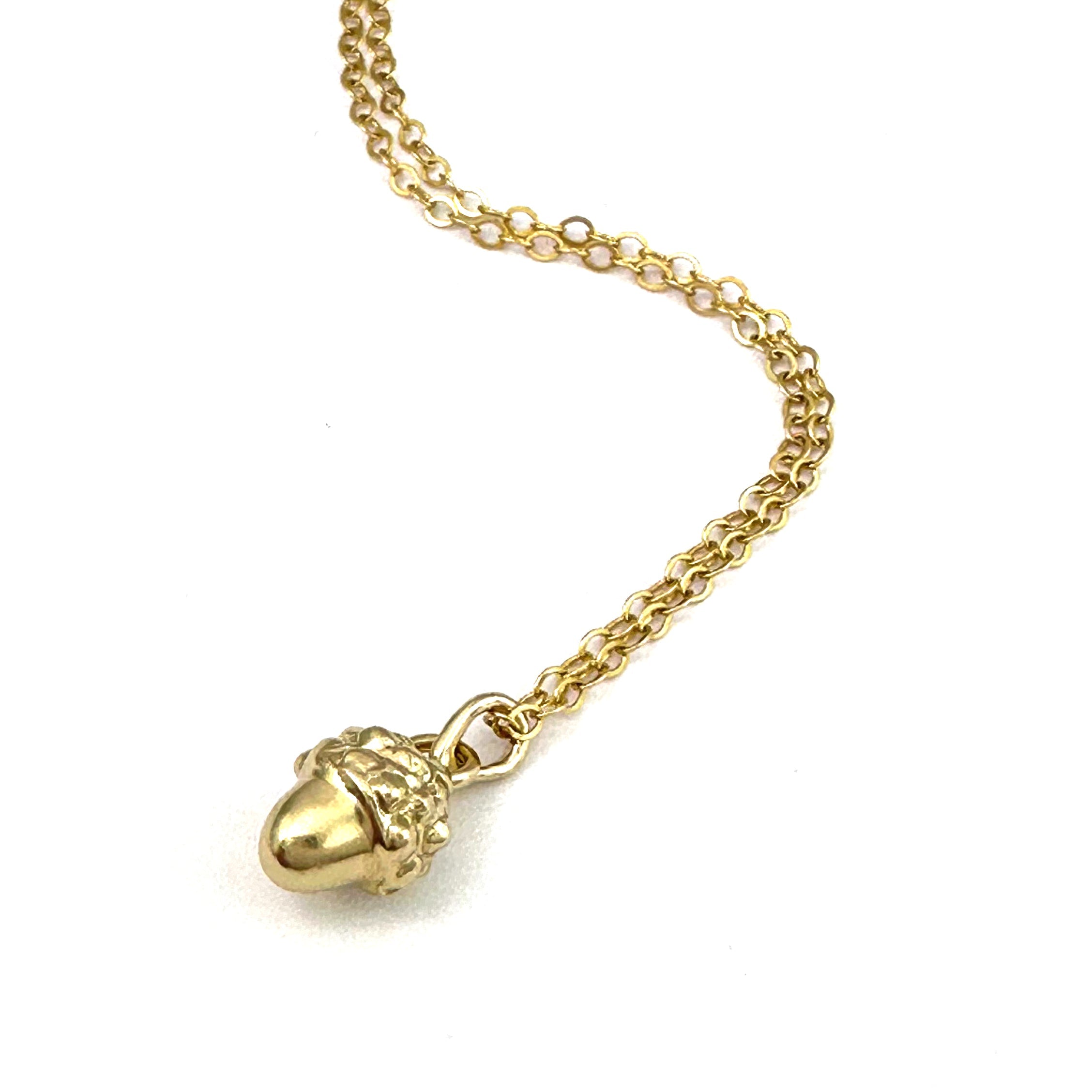 ACORN Necklace - 10k Gold – Compass Rose Design