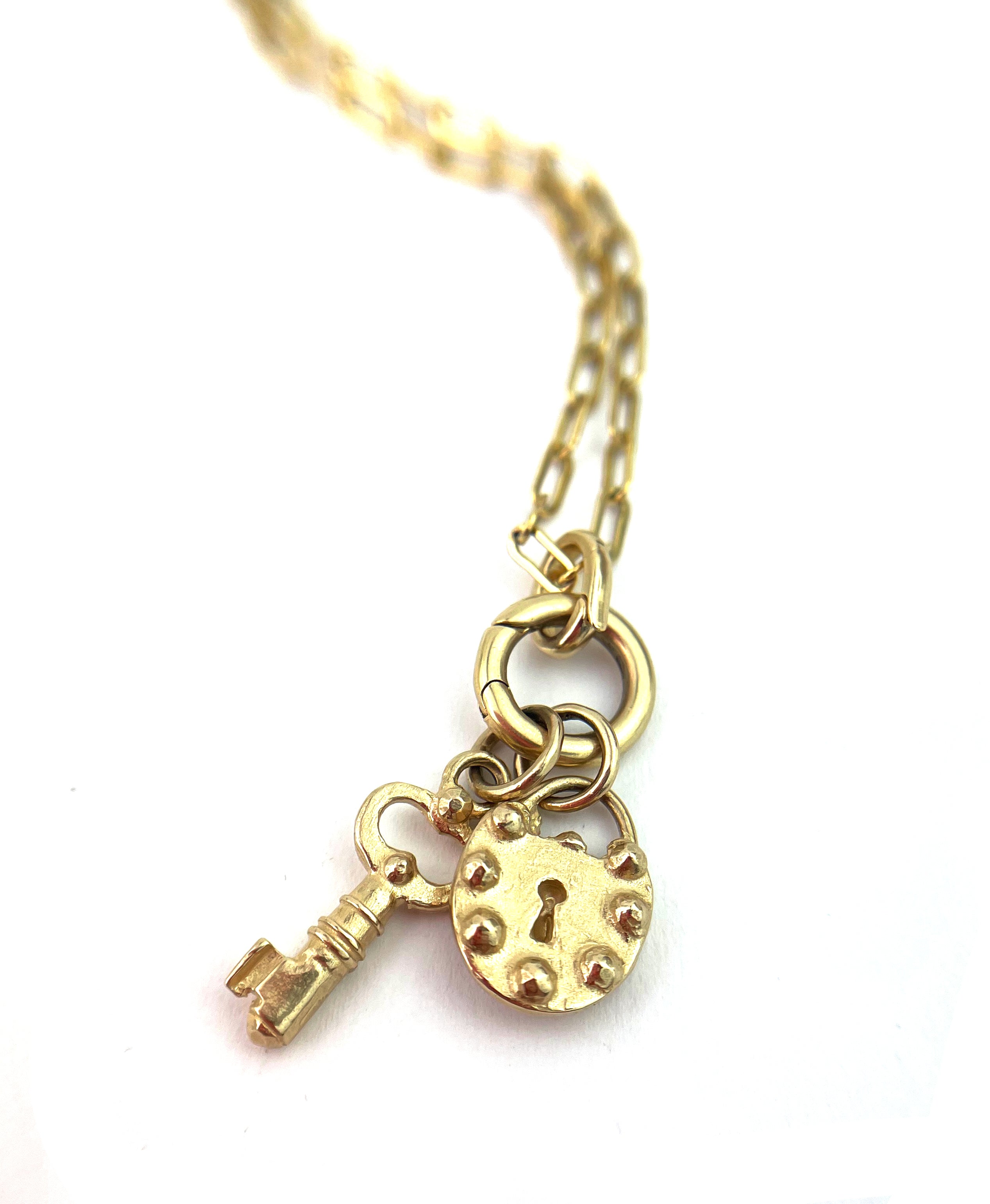 LOCK & KEY Love Charm - 14k Gold – Compass Rose Design